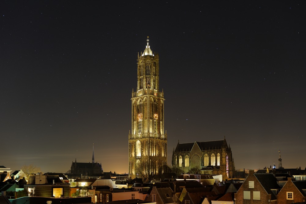 Donker Utrecht - Binnenstad met Domtoren en Domkerk
